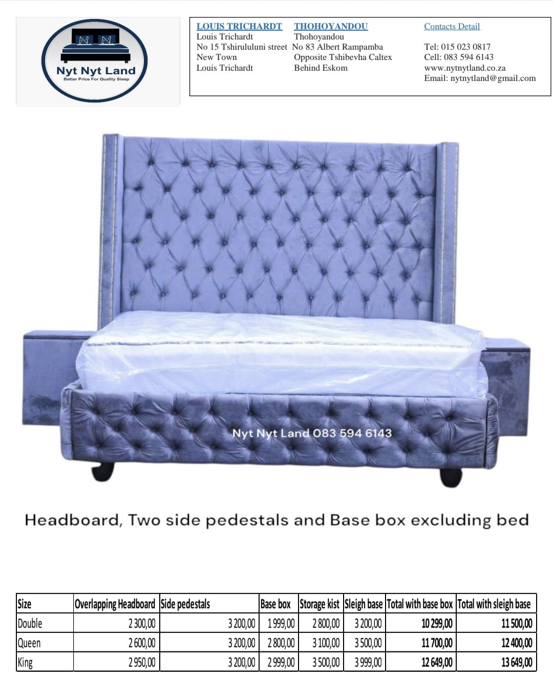Nyt Nyt Land - Premium Bespoke Furniture | Limpopo Furniture Manufacturer